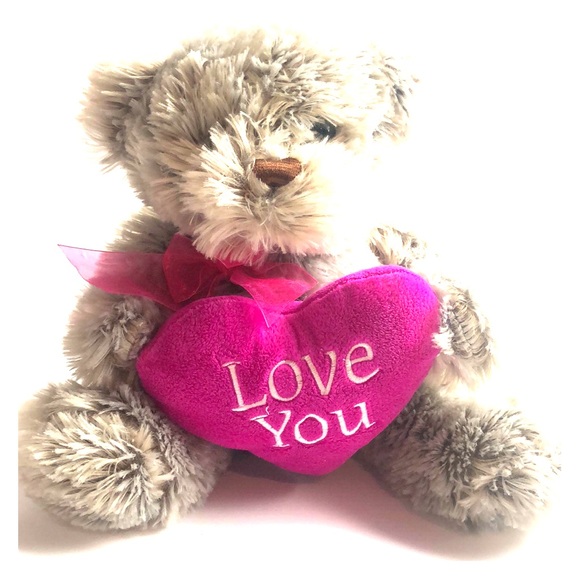 inter -american | Toys | New Soft Teddy Bear Holding Love Heart Plush ...